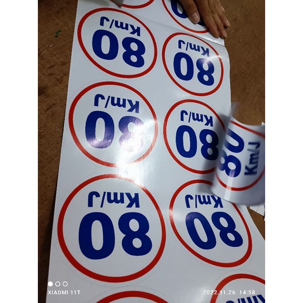 80KM/J 6 inch (~15cm) PVC Sticker Waterproof (sarawak jpj spec ...
