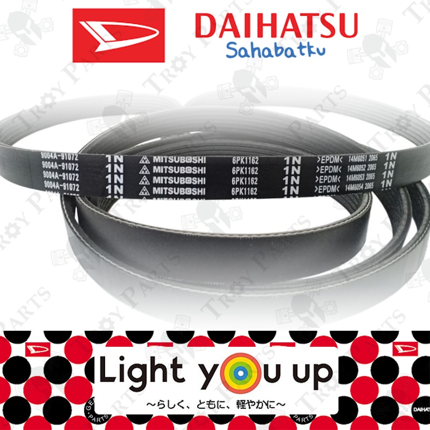 Daihatsu Fan Belt 9004A-91072 for Perodua Bezza 1.3 Myvi 1.5 2017 ...