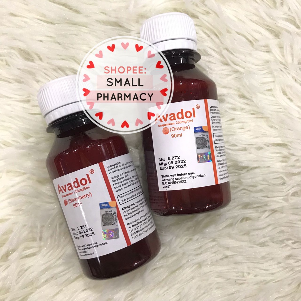 Avadol ( Paracetamol ) suspension 250mg/5ml [ Orange 500701 ...