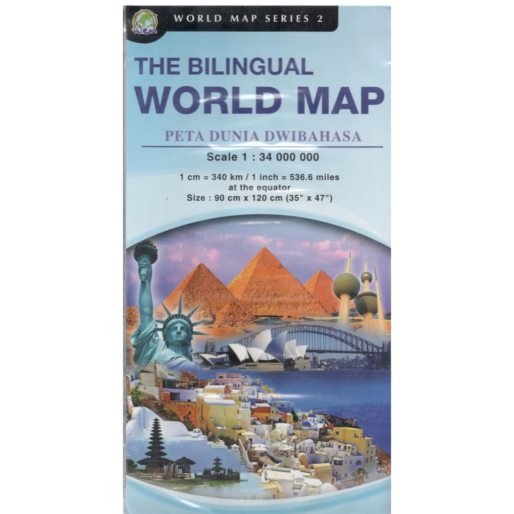world map the bilingual | Shopee Malaysia