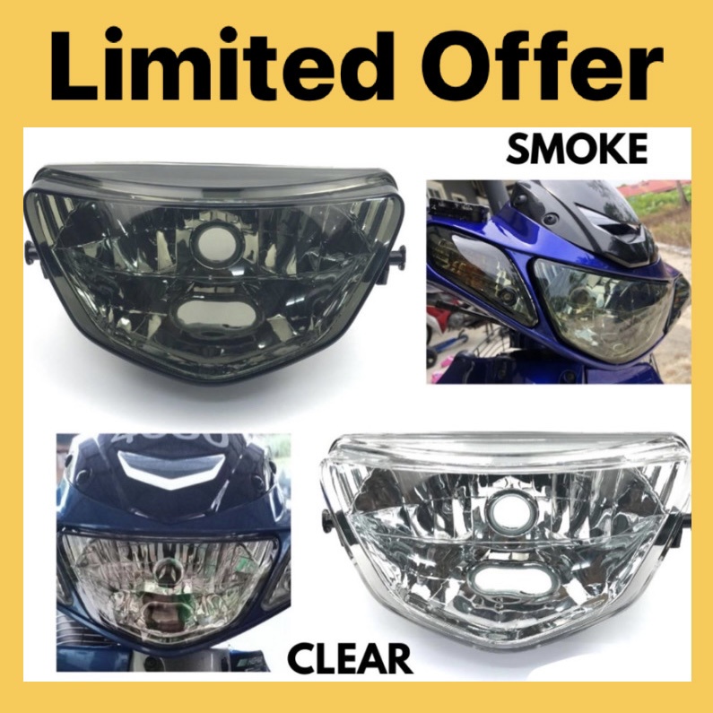 Yamaha Y125 Y125Z Y125ZR Head Lamp Head Light Unit Clear / Tinted LAMPU DEPAN FRONT HEADLAMP ...