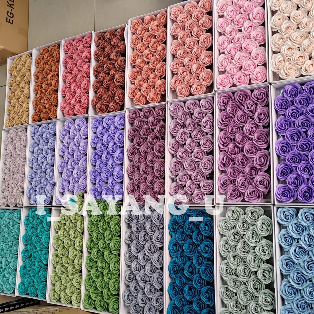 3@5 Layer Soap Rose (new color) with base Korean Fragance Flower Bunga ...