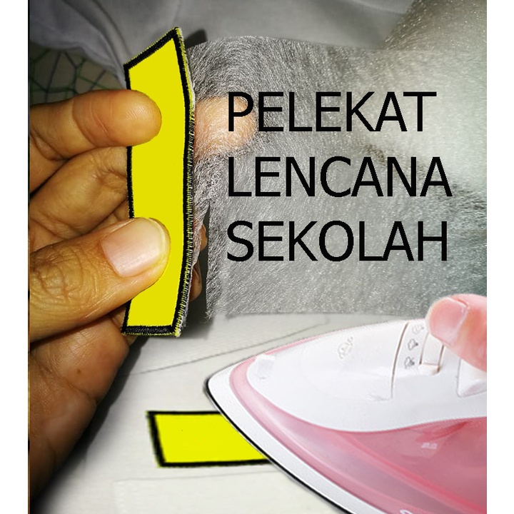 PELEKAT LENCANA NIPIS / Pita Pelekat Kain / Fabric Adhensive Tape ...