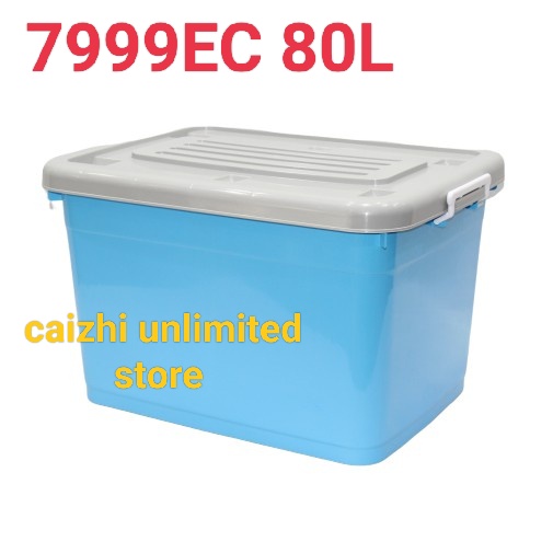 7999EC 80L storage box with 6 wheels | Shopee Malaysia