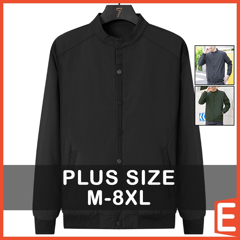 [M-8XL] Plus Size Jacket Men Jaket Lelaki Streetwear Korean Oversized ...