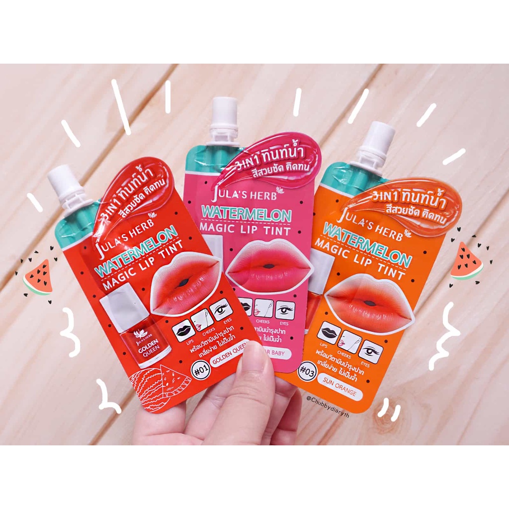 Envelope Type * Chula Herb Watermelon Liptint 3 in 1 Can Be Used On ...