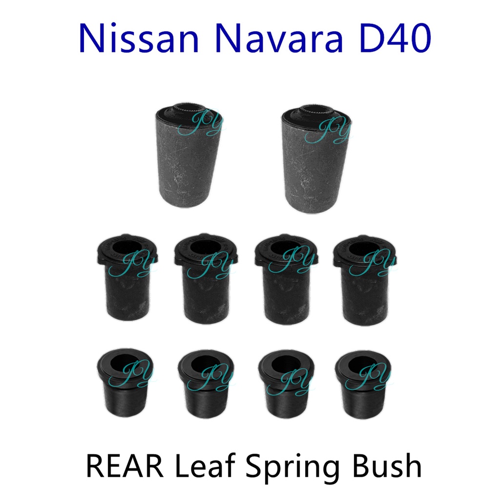 (1PCS) Nissan Navara D40 REAR Leaf Spring Bush Rubber IRON LONG SHORT ...
