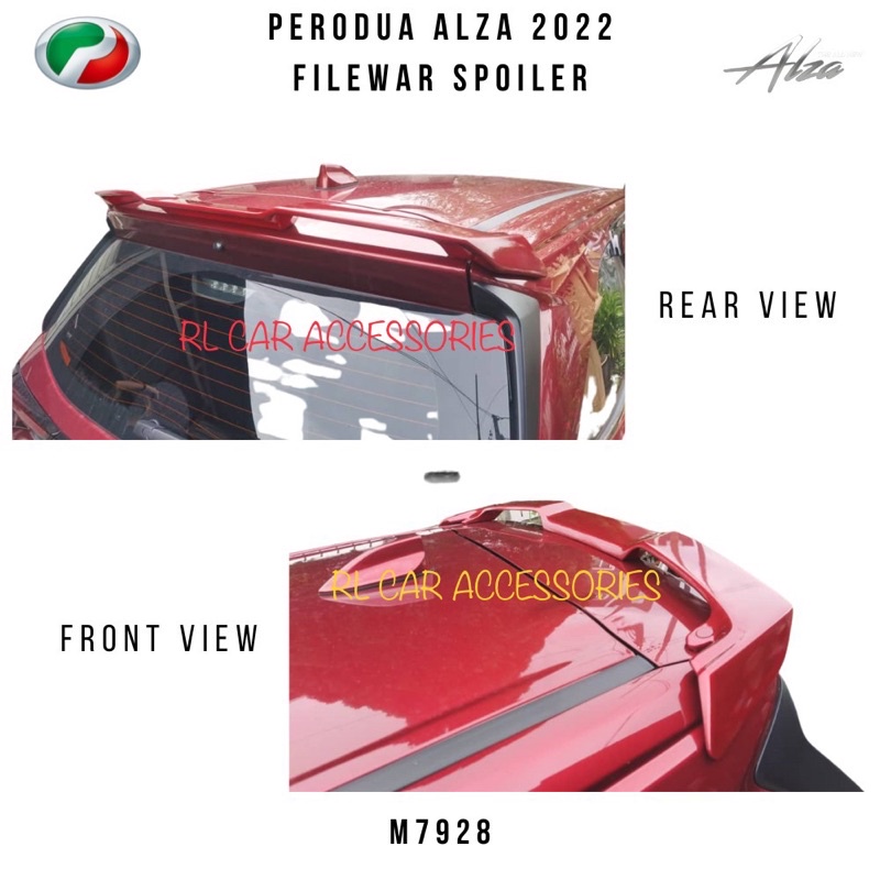 Perodua Alza 2022 2023 2024 Filewar rear trunk top spoiler lip bodykit ...
