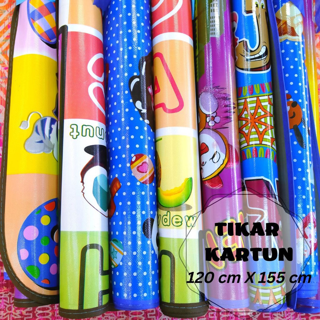 TIKAR KARTUN / TIKAR PANTAI / TIKAR PLASTIK / BABY MAT | Shopee Malaysia
