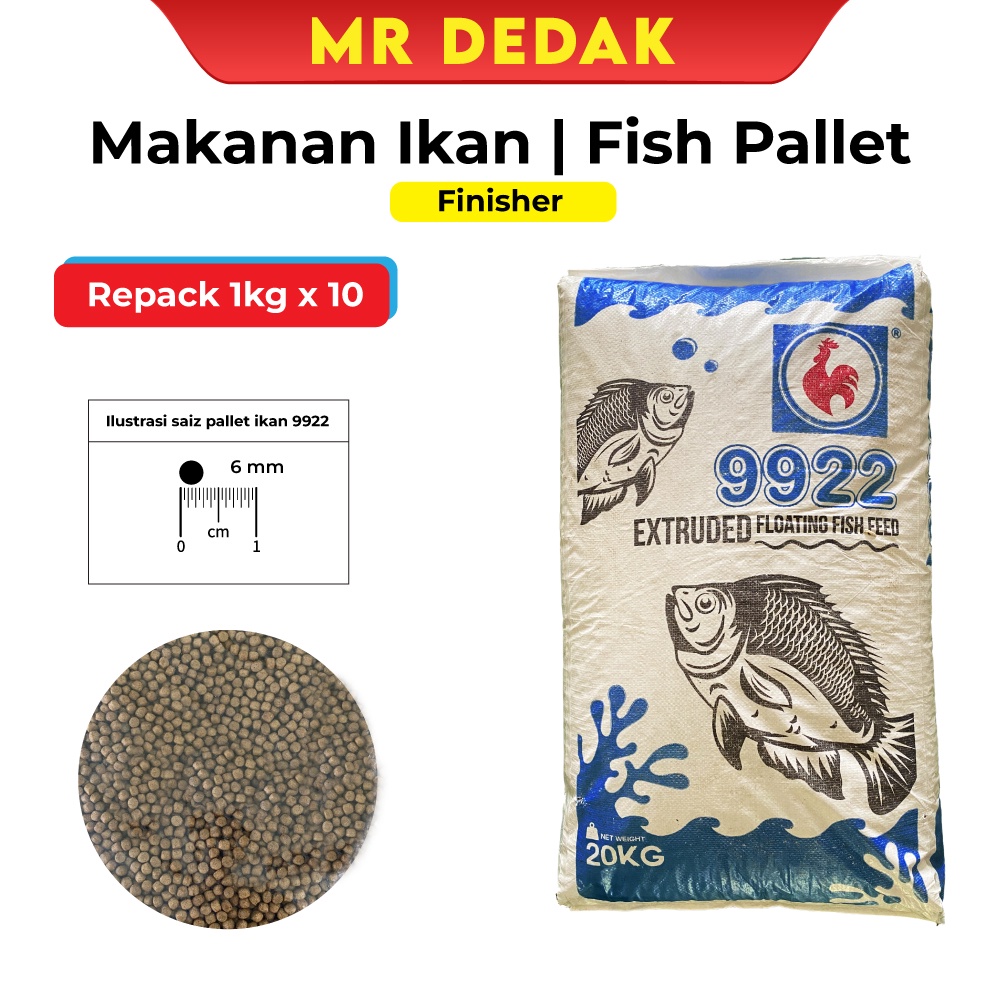 [10KG] [9922] Makanan Ikan Pembesaran 6mm [Finisher Fish Pallet ...