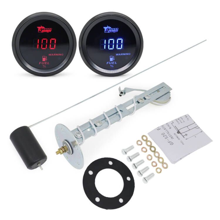 2inch 52MM Digital Display Car Fuel Level Gauge 240-33 Ohms Blue Led ...
