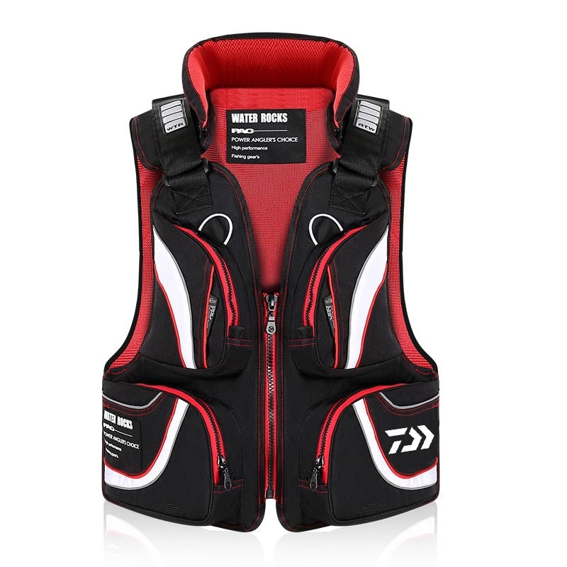 Daiwa Waterproof Fishing Life Jacket Outdoor Sport Multi Pockets Buoyancy Drifting Men ...