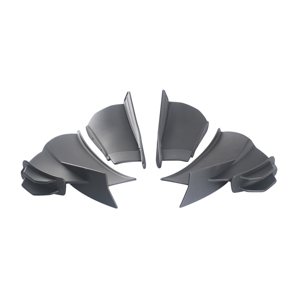 Black ABS Motorcycle Winglet Wing Spoiler Air Deflector Aerodynamic ...