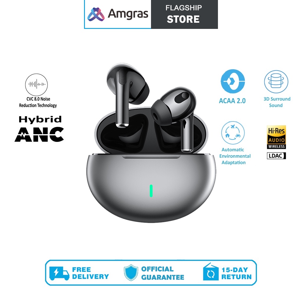 Amgras Liberty Ⅱ Pro TWS Bluetooth Earphones Stereo Wireless 5.3 Active ...