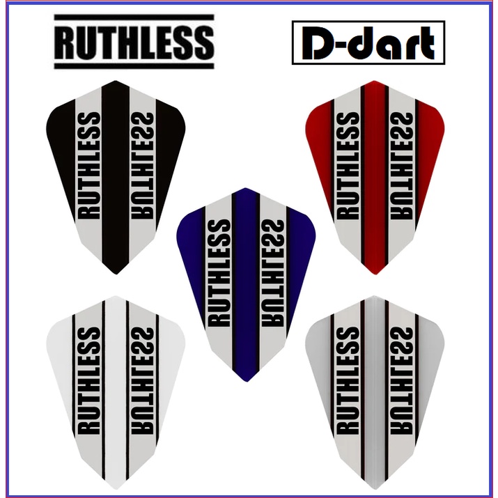 Ruthless Dart Flights - FANTAIL 100 Micron Clear Panel Darts Flight ...