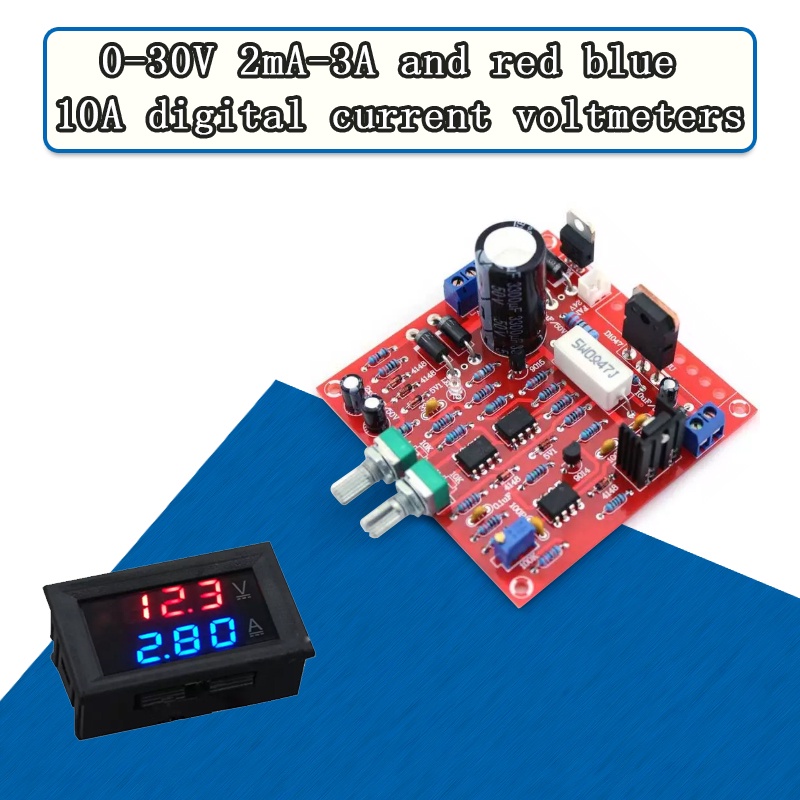 0-30V Red 2mA-3A Continuously Adjustable DC Regulated Power Supply DIY Kit for school education ...