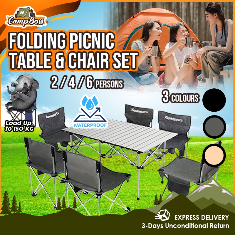 CampBoss Camping LightWeight Equipment Outdoor Picnic Folding Table ...