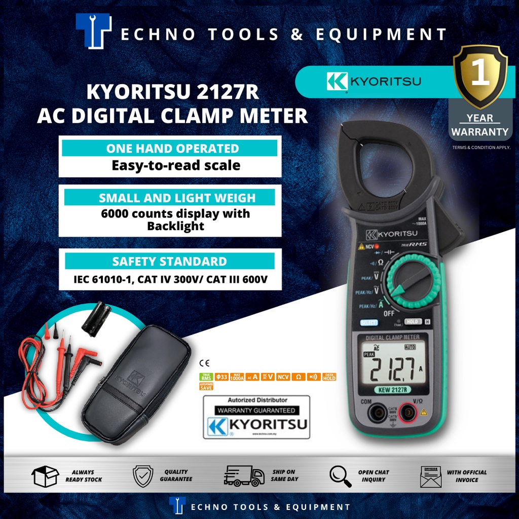 KYORITSU 2127R AC Digital Clamp Meters - 100% Brand New & Original ...