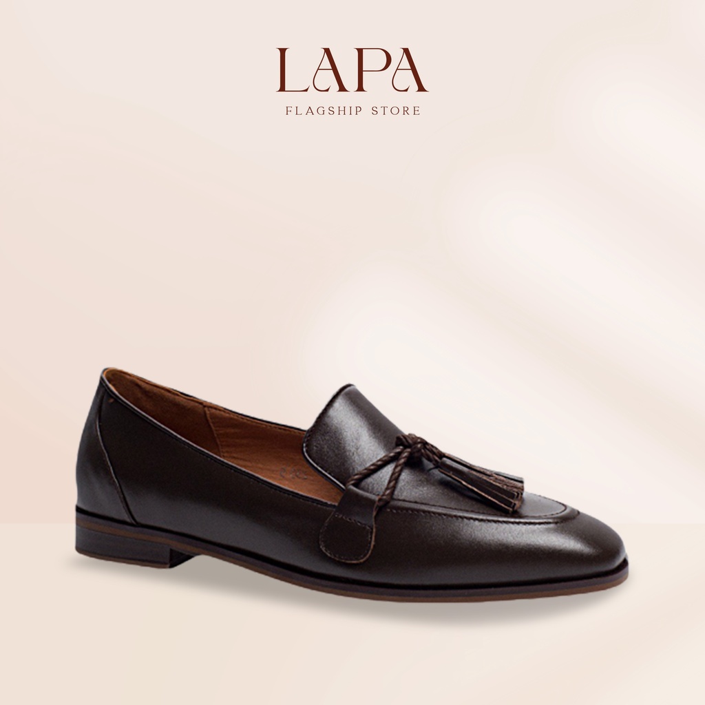 Lapa Soft Leather Loafers Square Toe Flat Sole For Women LP040 | Shopee ...