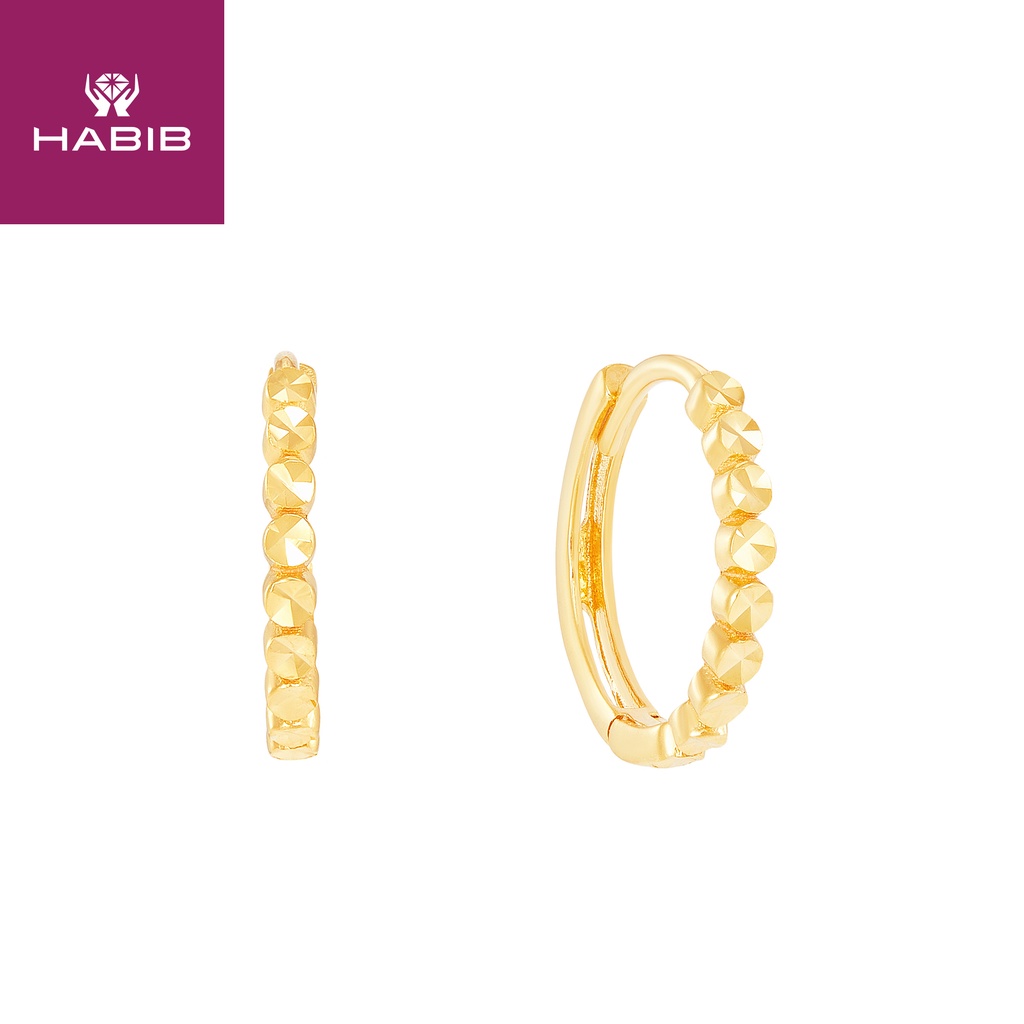 HABIB Oro Italia 916 Yellow Gold Earring GE73420922 | Shopee Malaysia