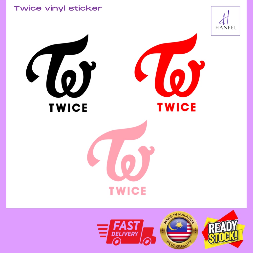 TWICE Vinyl logo premium ( Die - cut) | Shopee Malaysia