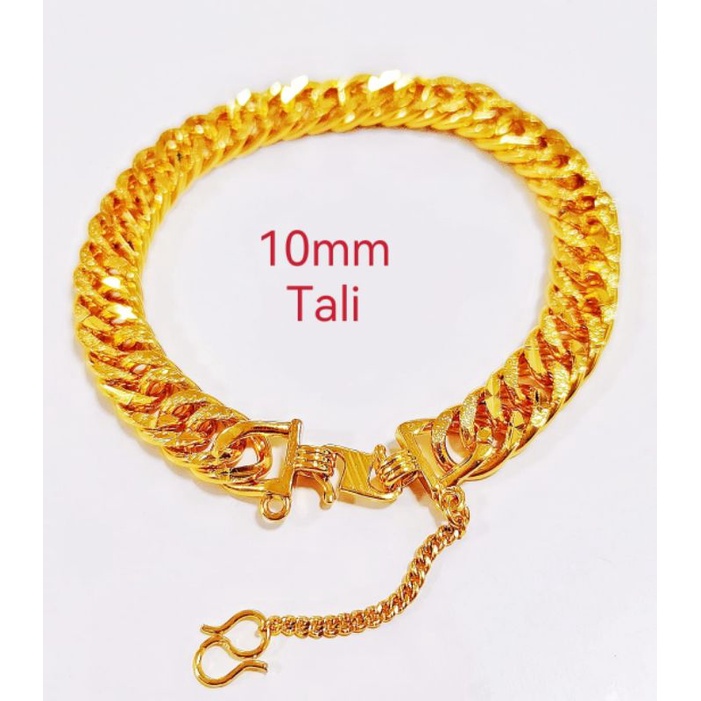 Rantai tangan bracelet lipan Emas Bangkok gold plated free cop | Shopee ...