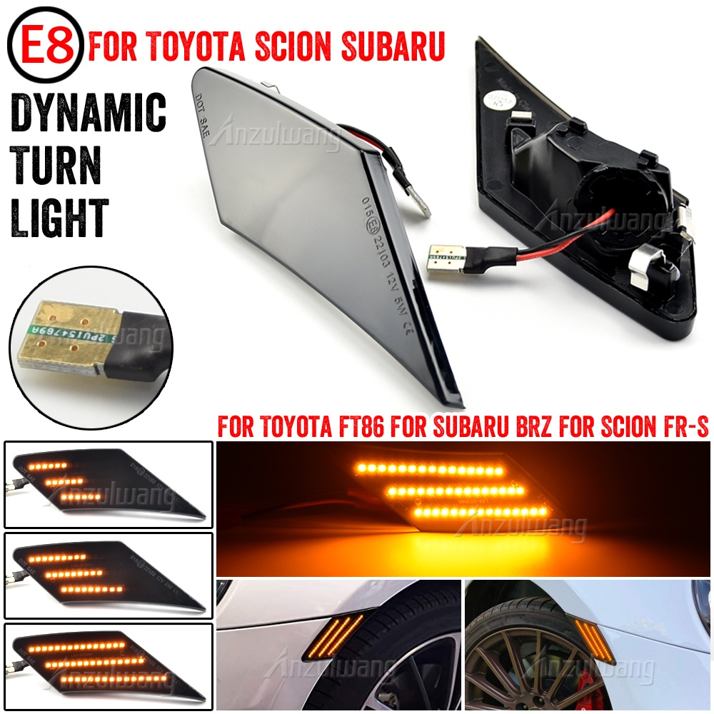 2pcs LED Side Marker Indicator Lamp Dynamic Turn Signal Blinkers Lights ...