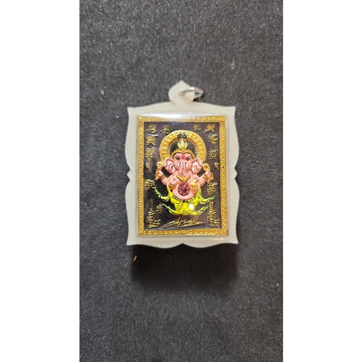 Phra Pikanet gem stone with takrut and khun Paen （招财象神） , Kruba ...