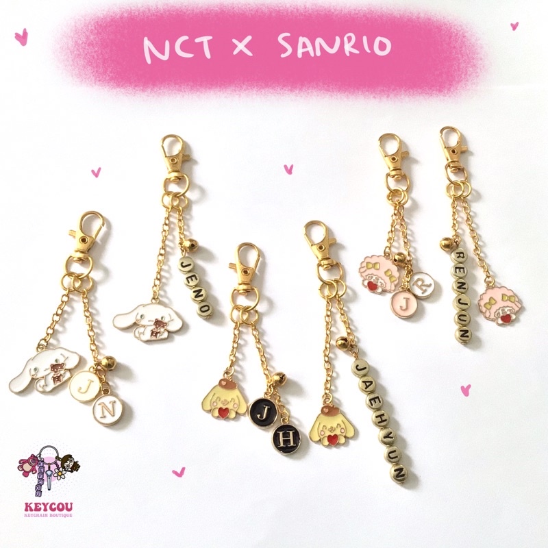 Nct X Sanrio Keychain - Renjun,G, Chenle, Kun, Johnny, Winwin, Sungchan ...