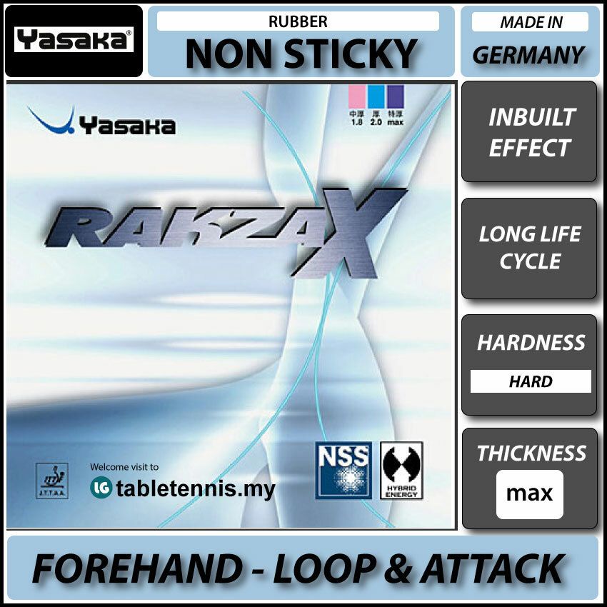 Yasaka Rubber Rakza X Ping Pong Table Tennis Spin Rubber | Shopee Malaysia