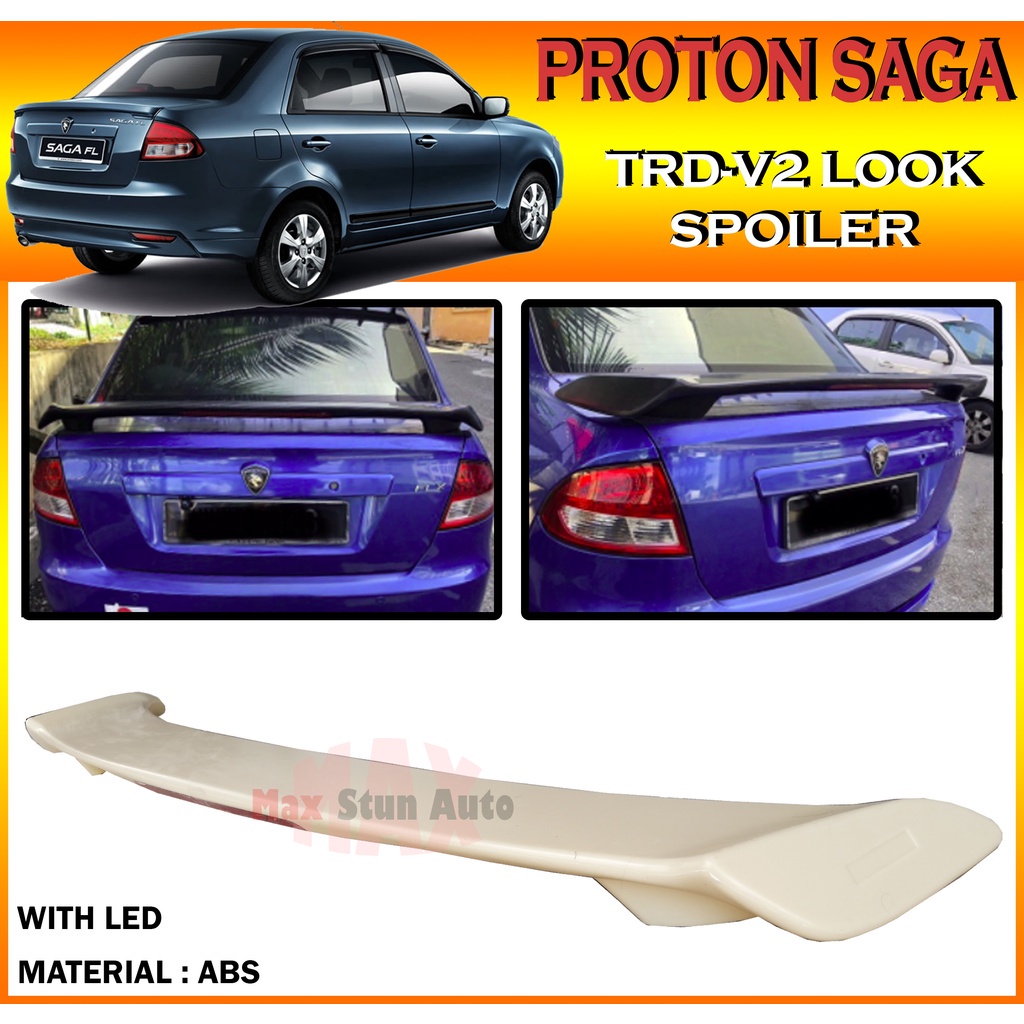 PROTON SAGA BLM SAGA FLX FL TRD V2 STYLE SPOILER WITH LED (TRD V2) ABS ...