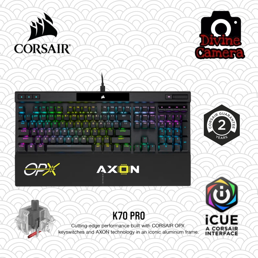 Corsair K70 PRO RGB Optical-Mechanical Gaming Keyboard with PBT DOUBLE SHOT PRO Keycaps | Shopee ...