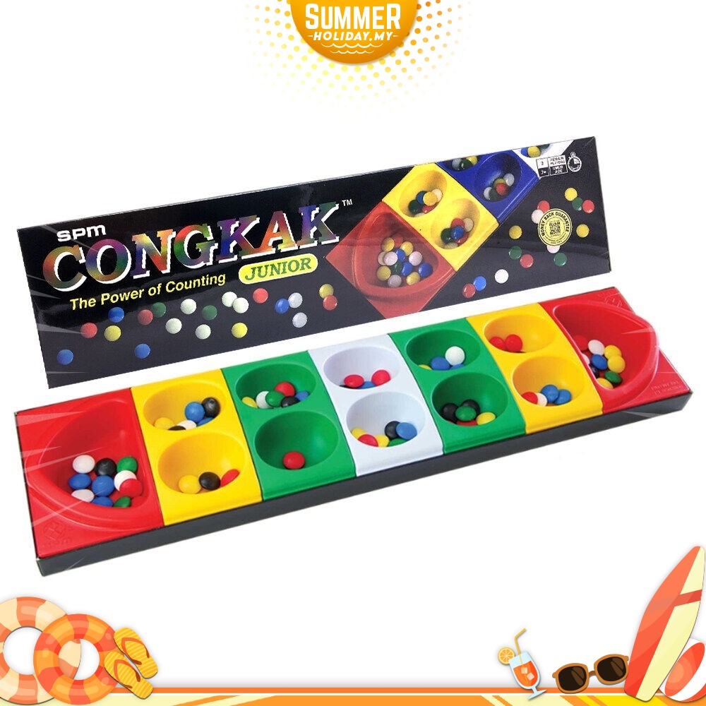 SPM 105 Congkak Junior 12 Holes Game Multi Colour Fun Family Friends ...