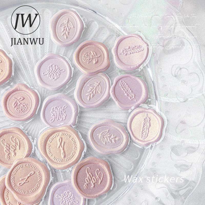 JIANWU 18Pcs Aesthetic Journal Envelope Decoration Sealing Sticker ...
