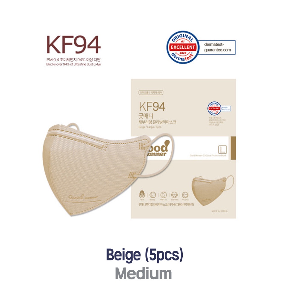 [Made in Korea] KF94 Good manner 3D, 2D color mask / 4 PLY Disposable ...