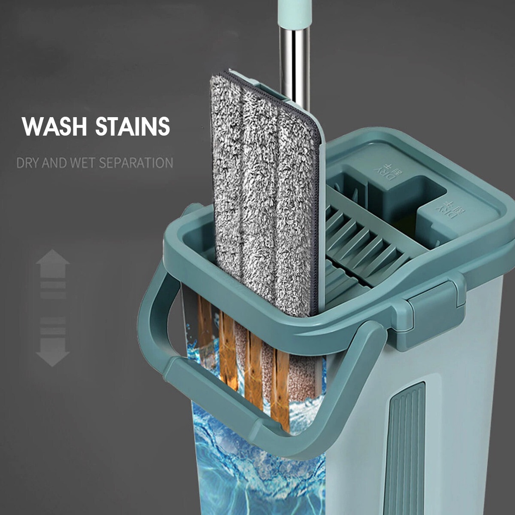 Deluxe Mop 2 In 1 | Scratch Mop & Bucket Set Easy Magic Mop Lantai Set ...