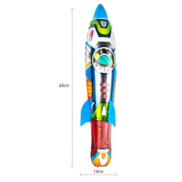 Flying Rocket Toys for Kids 55/63CM Inflatable Ejection Rocket Cartoon ...