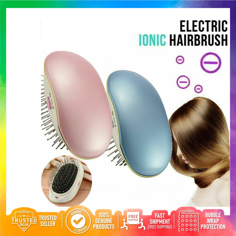 EPortable Electric Ionic Hairbrush Takeout Mini Hair Brush Comb Massage Pink | Shopee Malaysia