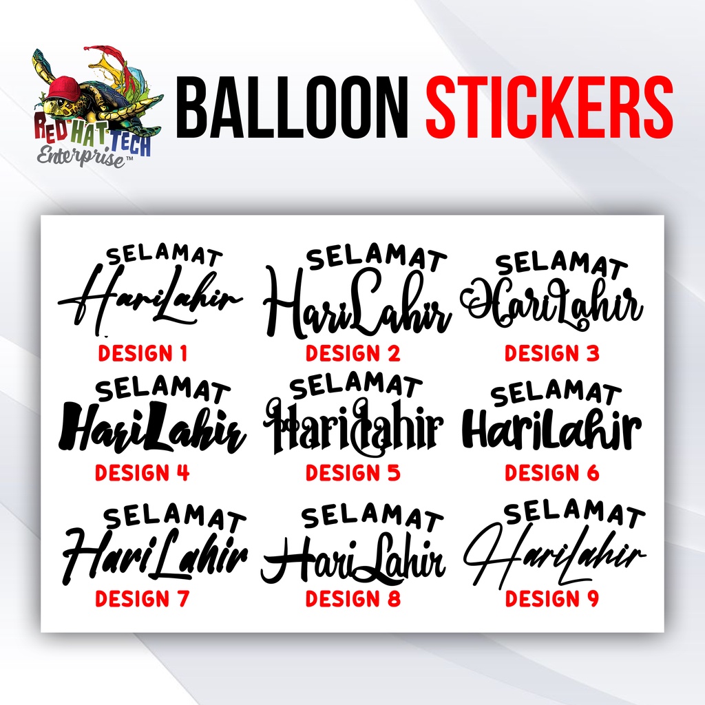 BELON 10inci - STICKER SURPRISE HARI LAHIR - Birthday / Hari Lahir ...