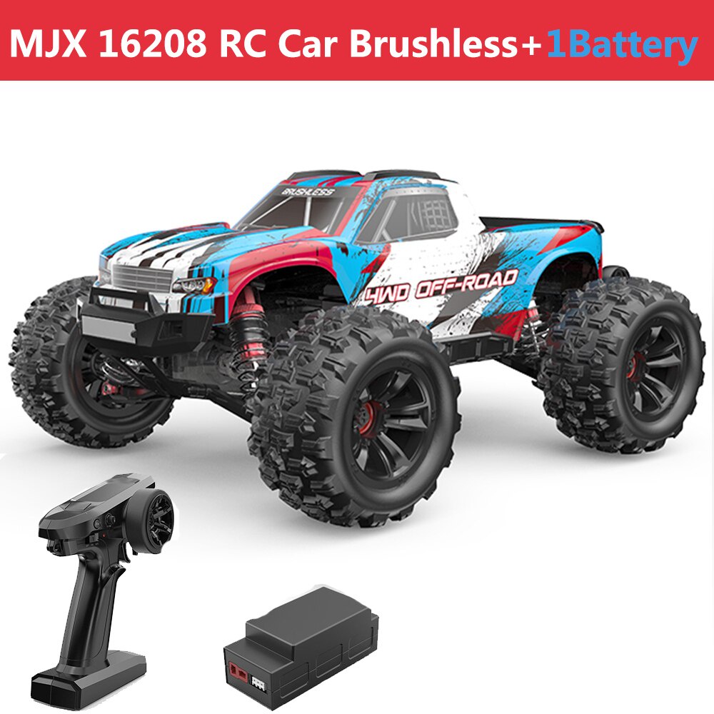 MJX 16207 16208 16209 16210 1/16 Brushless RC Car 2.4G Remote Control 4WD 65KMH High-Speed Off ...