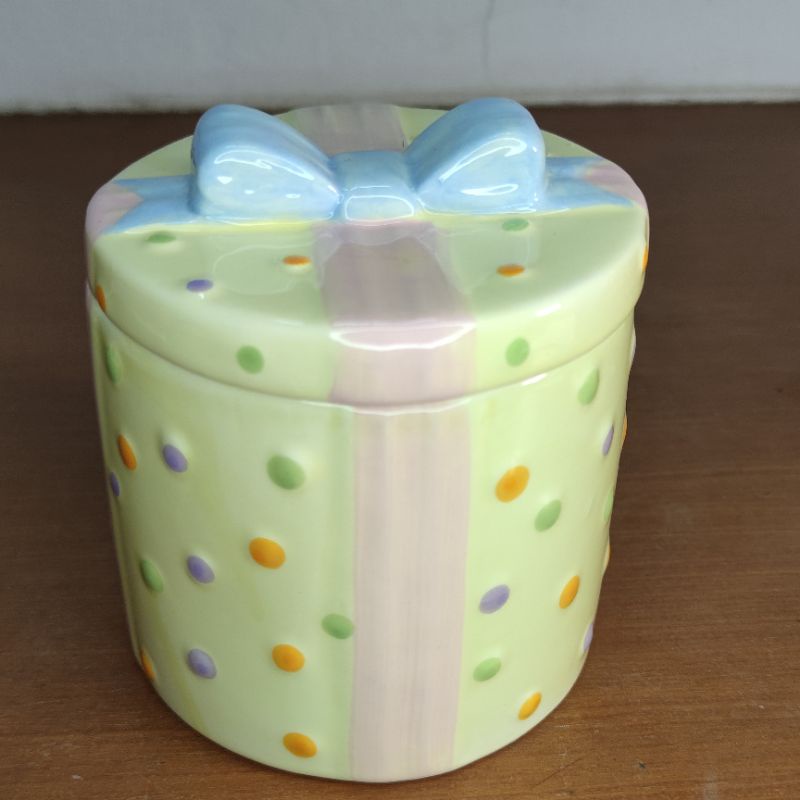 yellow ribbon ceramic storage container (RS2775) | Shopee Malaysia
