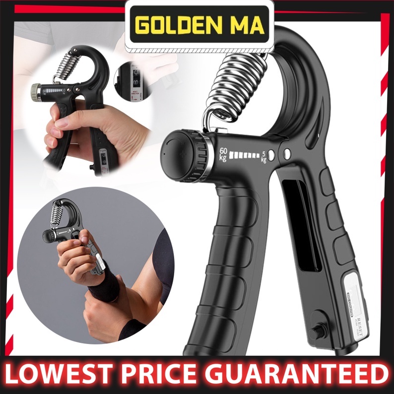GIFT🎁5kg-60kg Adjustable Hand Grip Gripper Fitness Hand Exerciser Grip ...