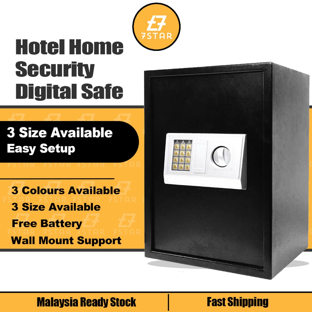 7star Premium Safety Box Home Office Hotel Digital Safe Box Money Box Metal Security Box Peti ...