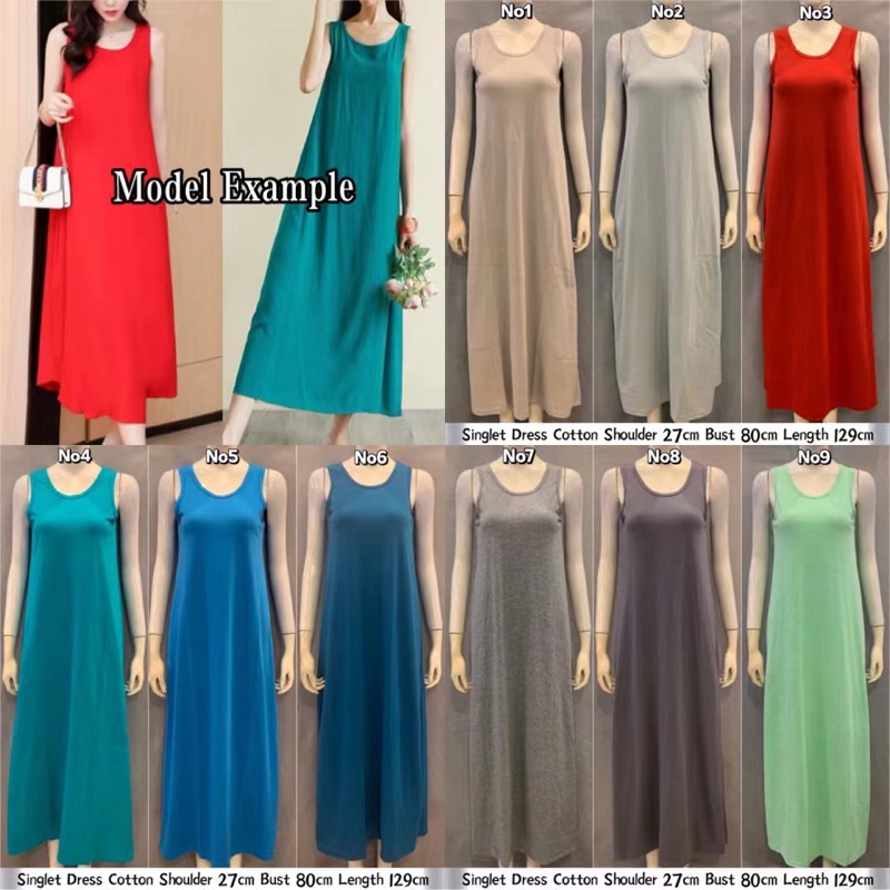 Singlet Dress Labuh Kembang / Borong Murah | Shopee Malaysia