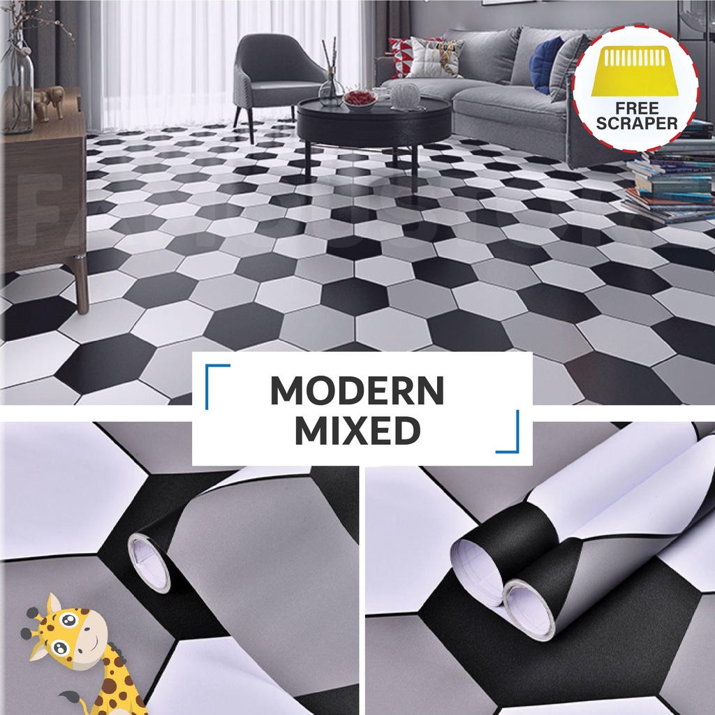 PVC Floor Sticker Waterproof Wallpaper Self Adhesive Kitchen Sticker ...