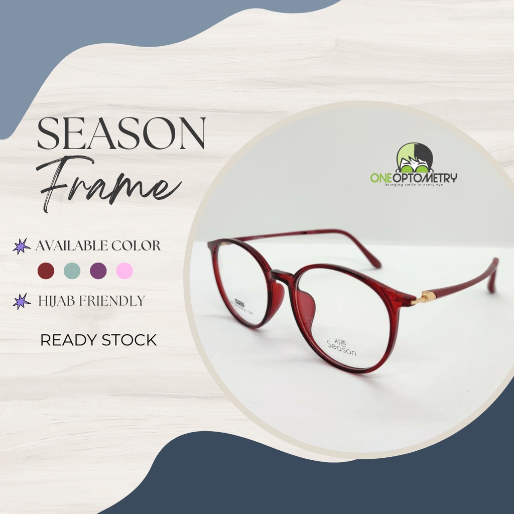Season Frame Bingkai Cermin Mata Spectacles Plastic Frame Women Spek Mata Trend Terkini HE15010 ...