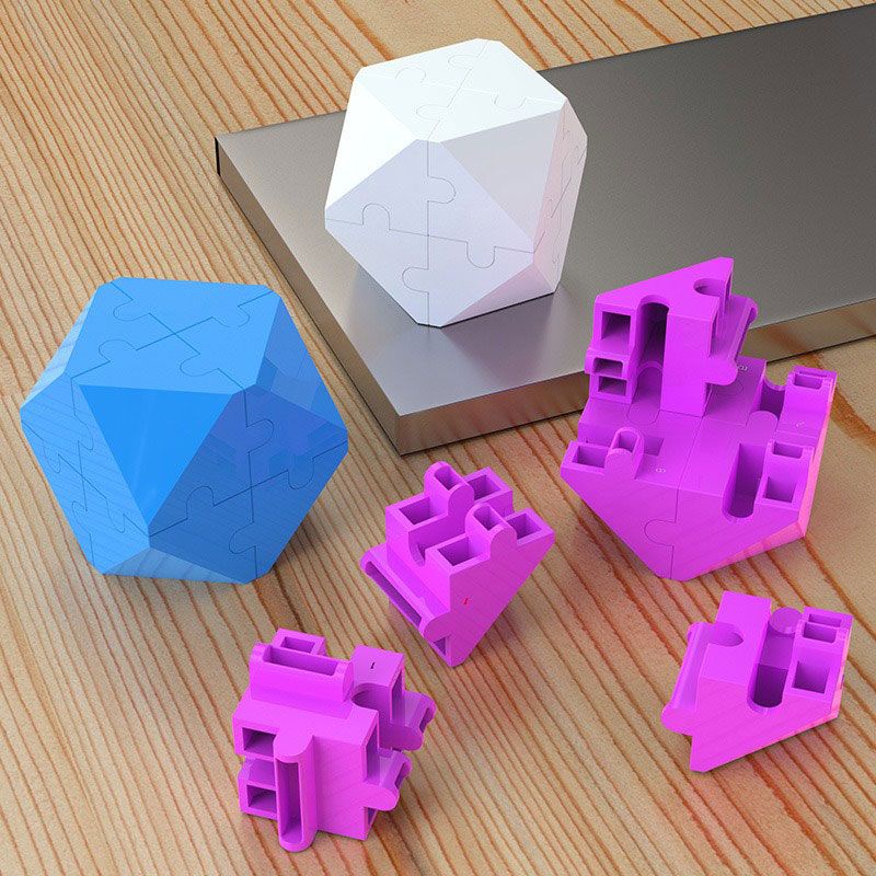 Three DIMENSIONAL INTELLIGENCE CUBE 3D Think Decoding Block - Random ...
