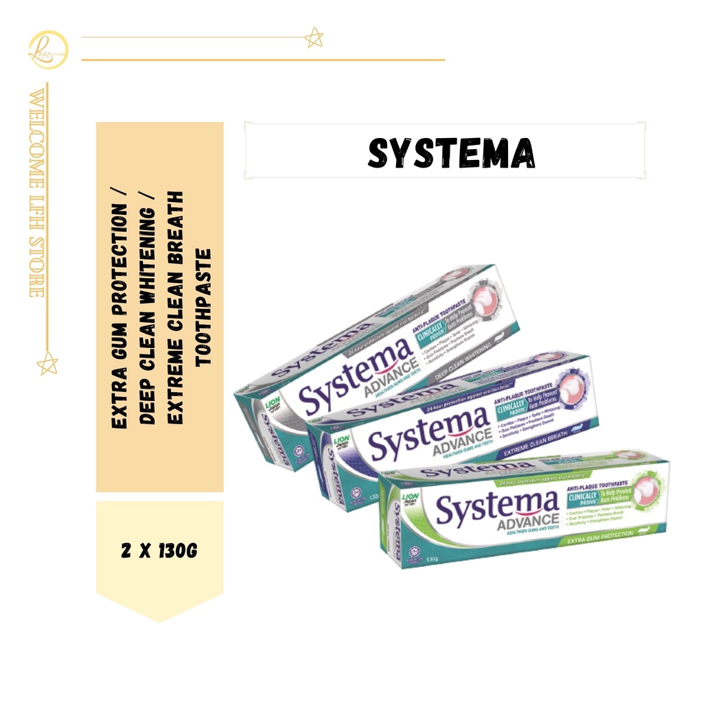 Systema Advance Anti Plaque Toothpaste (Extra Gum Protection / Extreme ...