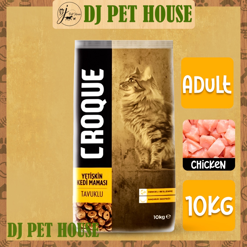 Croque Makanan Kucing Adult Cat Chicken Cat Food 10Kg | Shopee Malaysia
