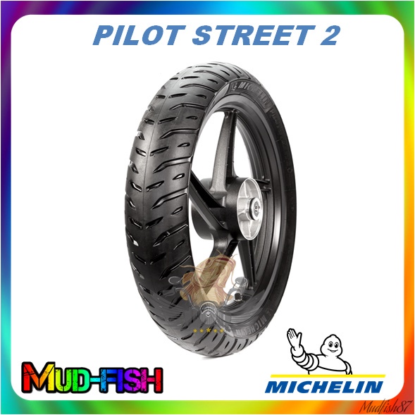TAYAR MICHELIN 110/80-14 TUBELESS PILOT STREET 2 TYRE FOR YAMAHA NVX ...